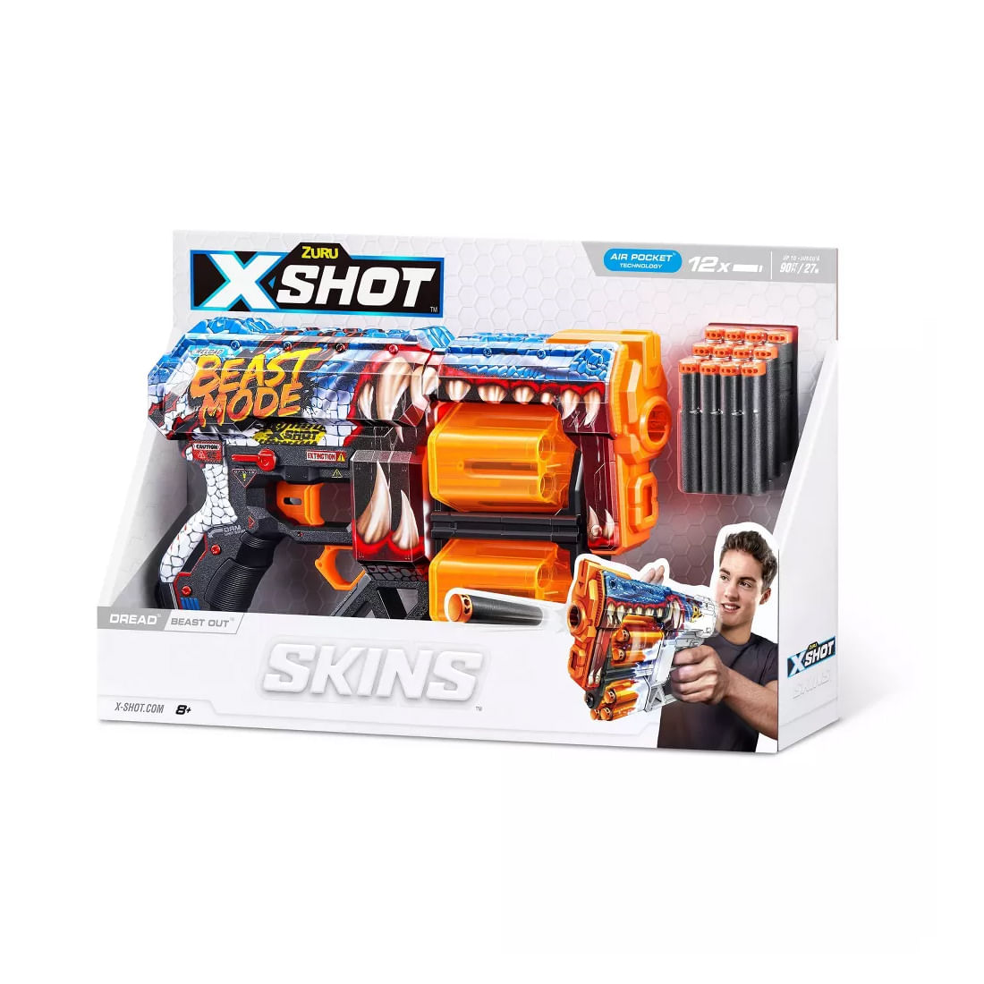 Lanzador Skins Dread Beast Out Con 12 Dardos - X Shot X Shot - Pepe ...