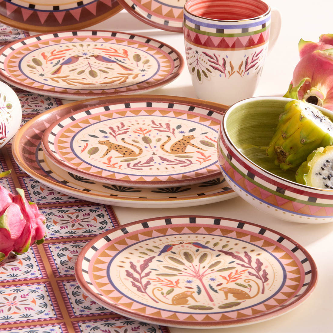 Plato Postre Selvática Monos Y Pájaros 21.4Cm - Corona Corona - Pepe ...