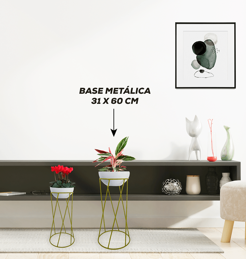 Base Metal Para Matera Ferrara 31X60 Cm Dorado - Tumatera Tumatera ...